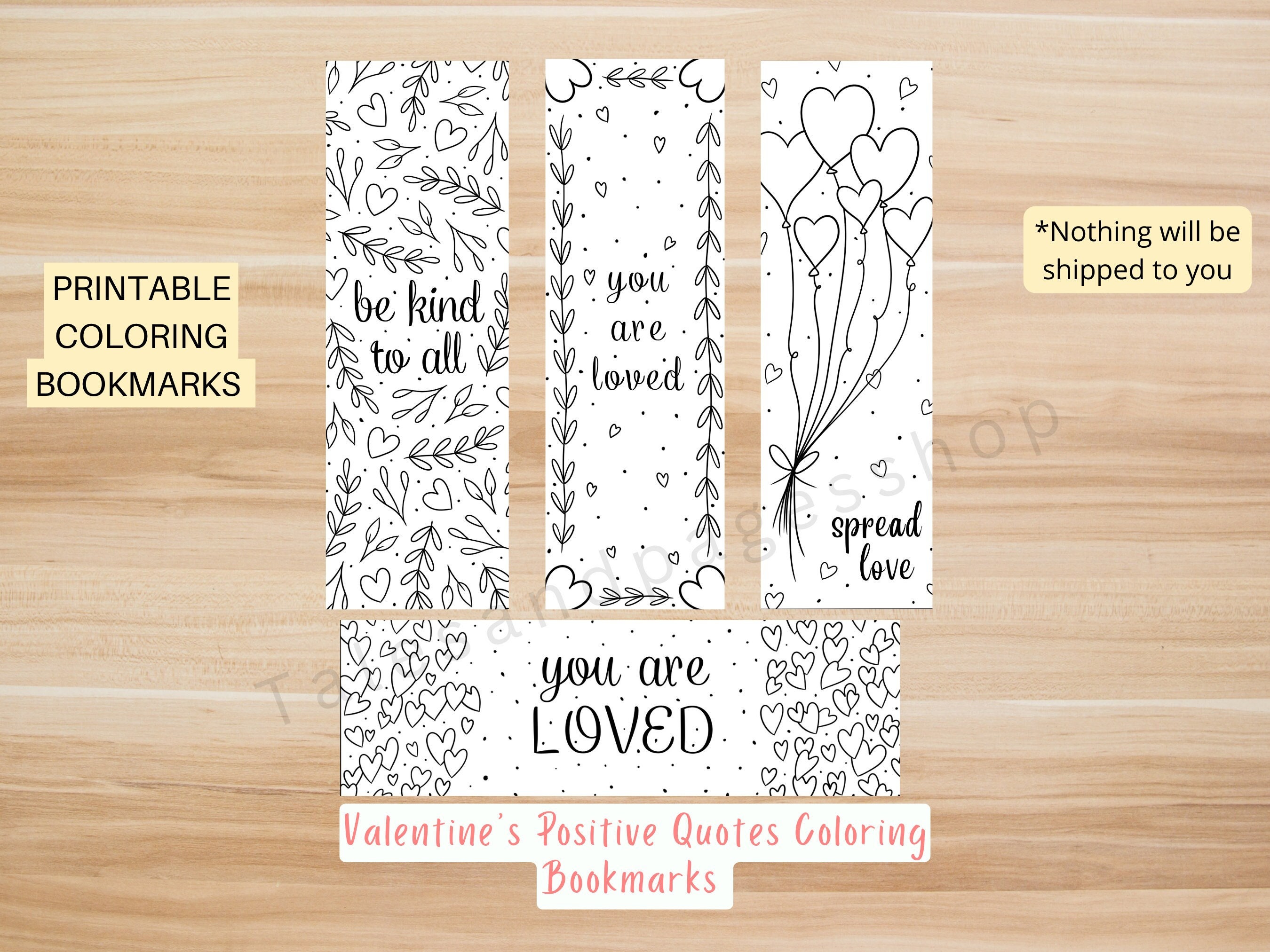 Printable Coloring Bookmarks for Kids With Positive and - Etsy Canada