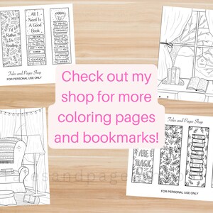 Fall Printable Bookshop Coloring Pages, Autumn Coloring Pages, Fall ...