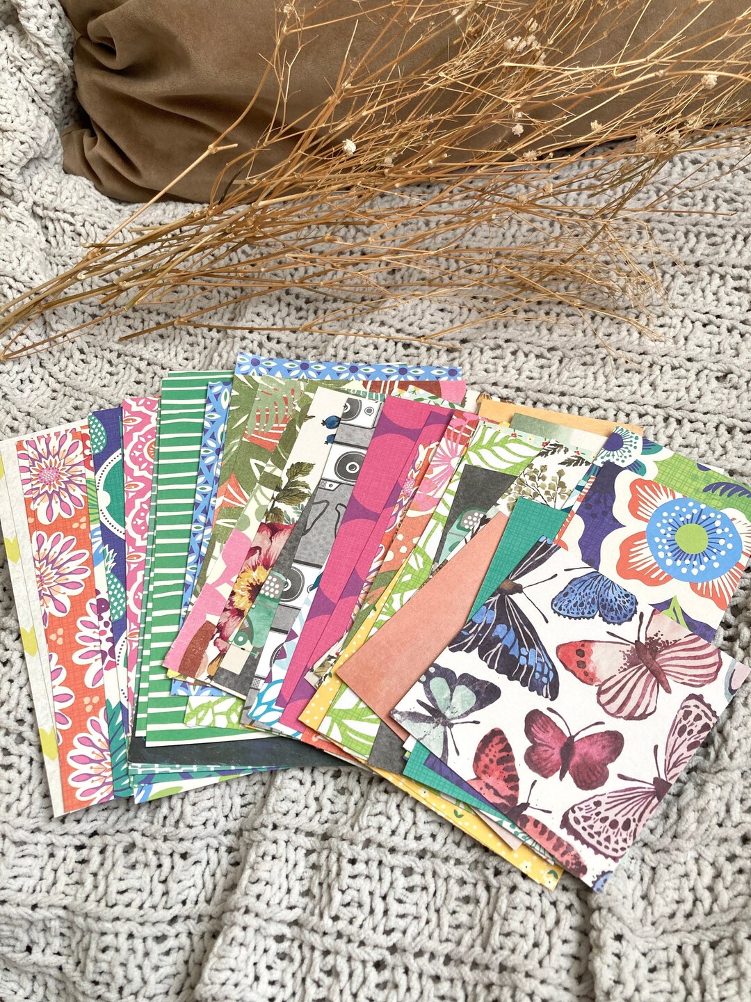 Mixed Patterns Scrap Paper Bag Scrapbook Paper Pack With - Etsy