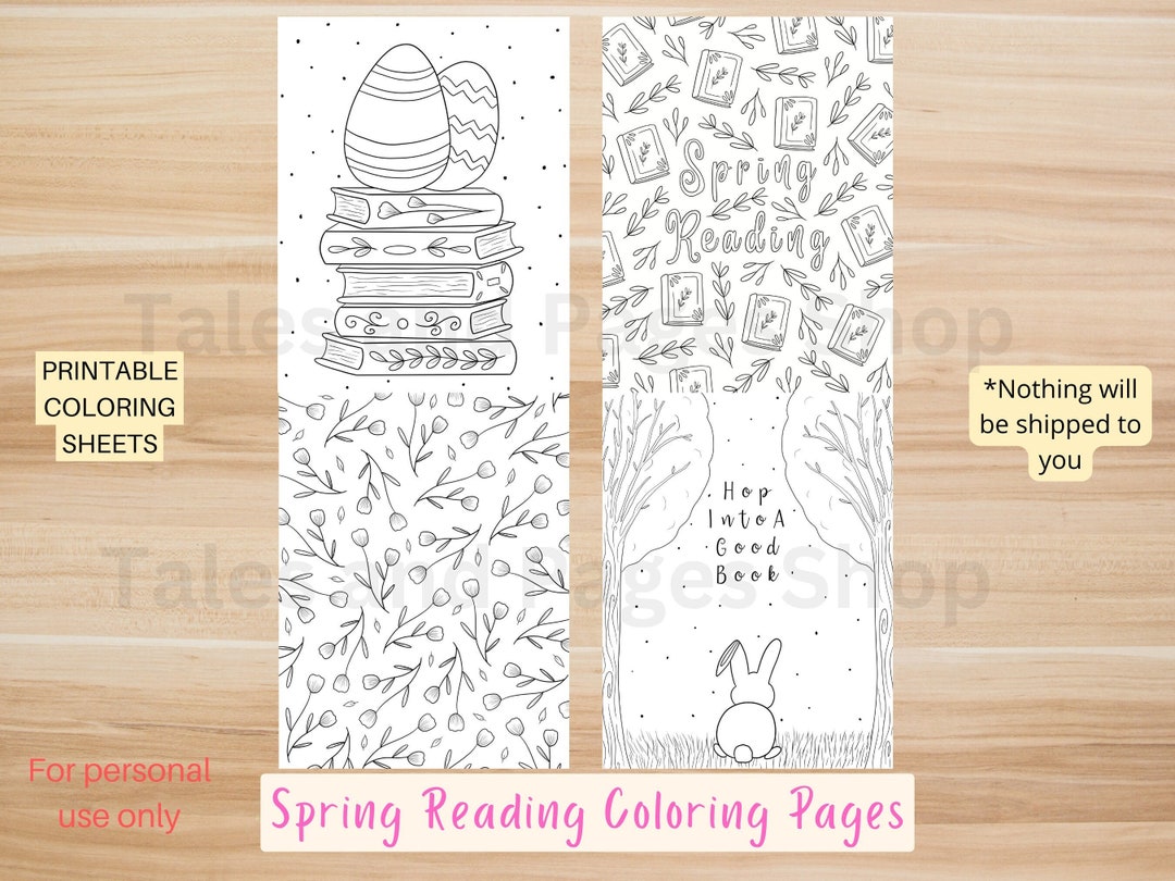 Printable Easter Coloring Pages for Kids and Adults, Spring Reading ...