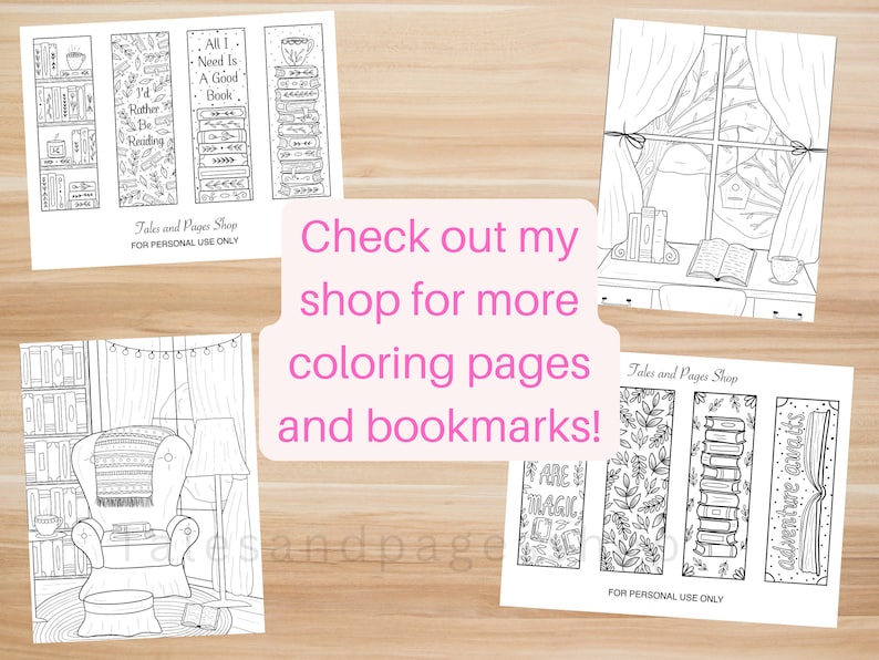 Printable Library Coloring Pages for Kids and Adults Library - Etsy