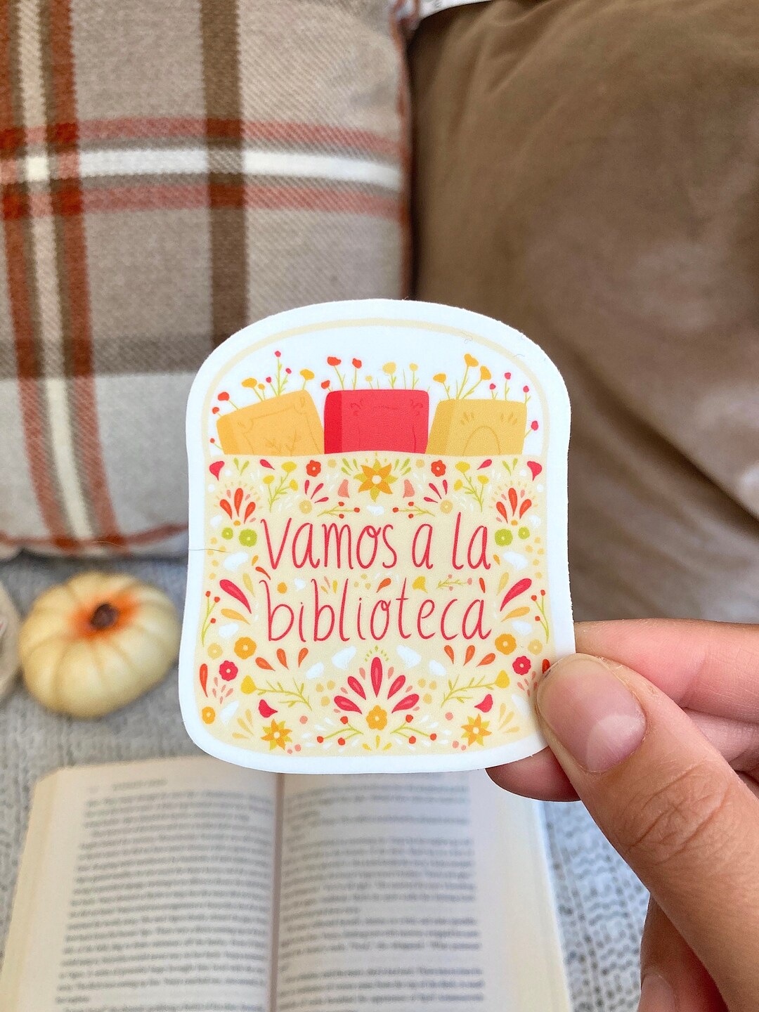 Vamos a La Biblioteca Sticker, Spanish Library Sticker, Libros Sticker ...