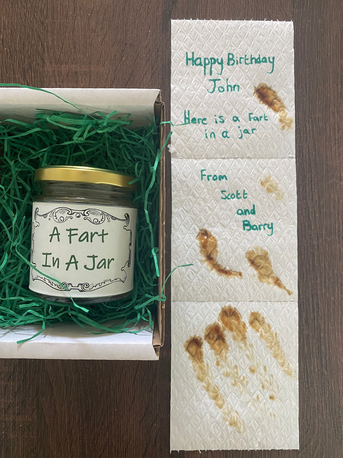 Fart in a Jar Novelty Gift, Gifts for Him, Hate, Love, Humour, Enemy ...