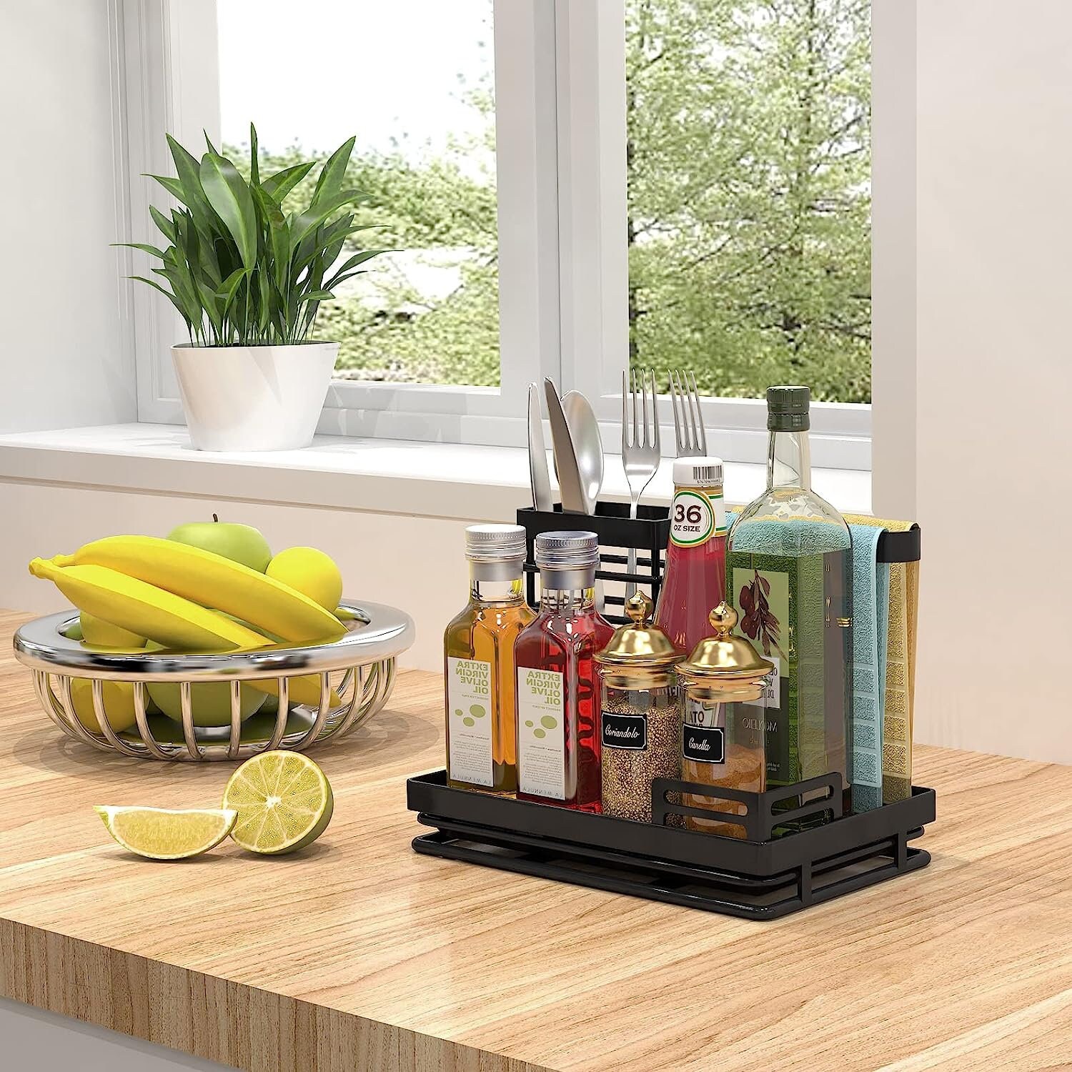 Kitchen Sink Caddy Organiser Tidy Rack With Removable Drain - Etsy UK