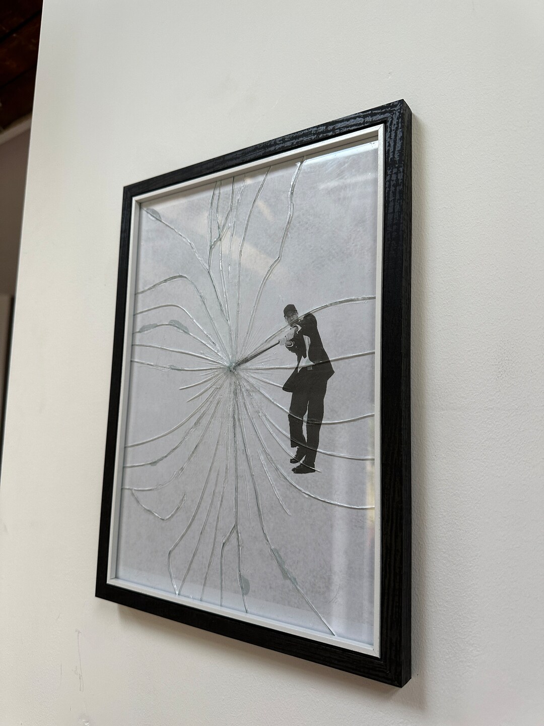Smashed Picture Modern Art Baseball Bat Smashed Glass Art - Etsy