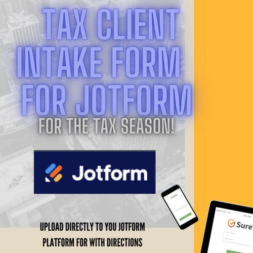 Jotform Tax Client Intake Template With Conditional Logic - Etsy