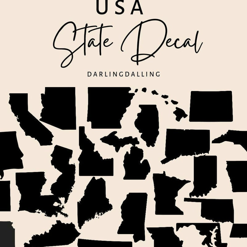 State Car Decal - Etsy