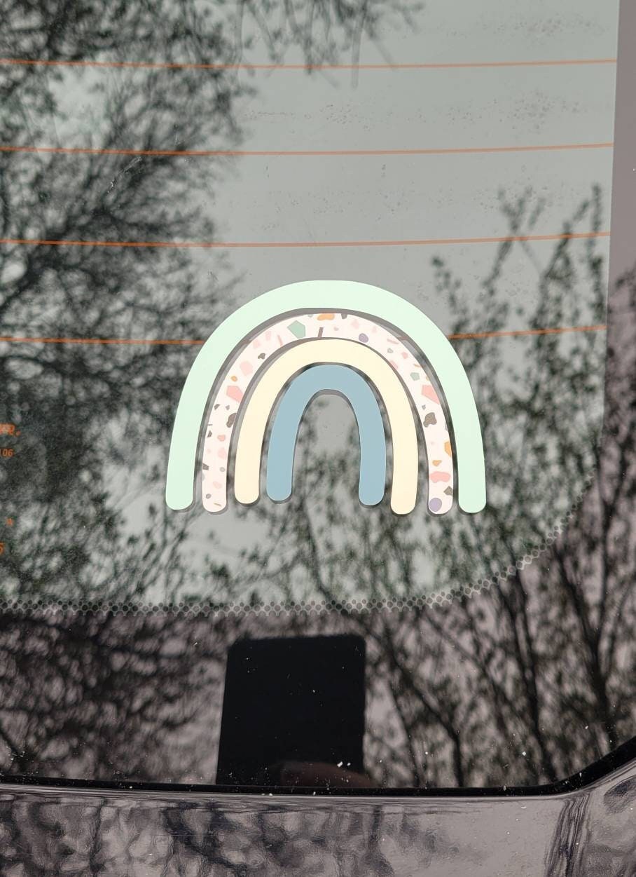 Boho Rainbow Decal Car Bumper Sticker Laptop Decal Rainbow - Etsy
