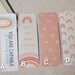 Rainbow Bookmarks • One Sided • Boho • Bookmark • Laminated • Rainbow ...
