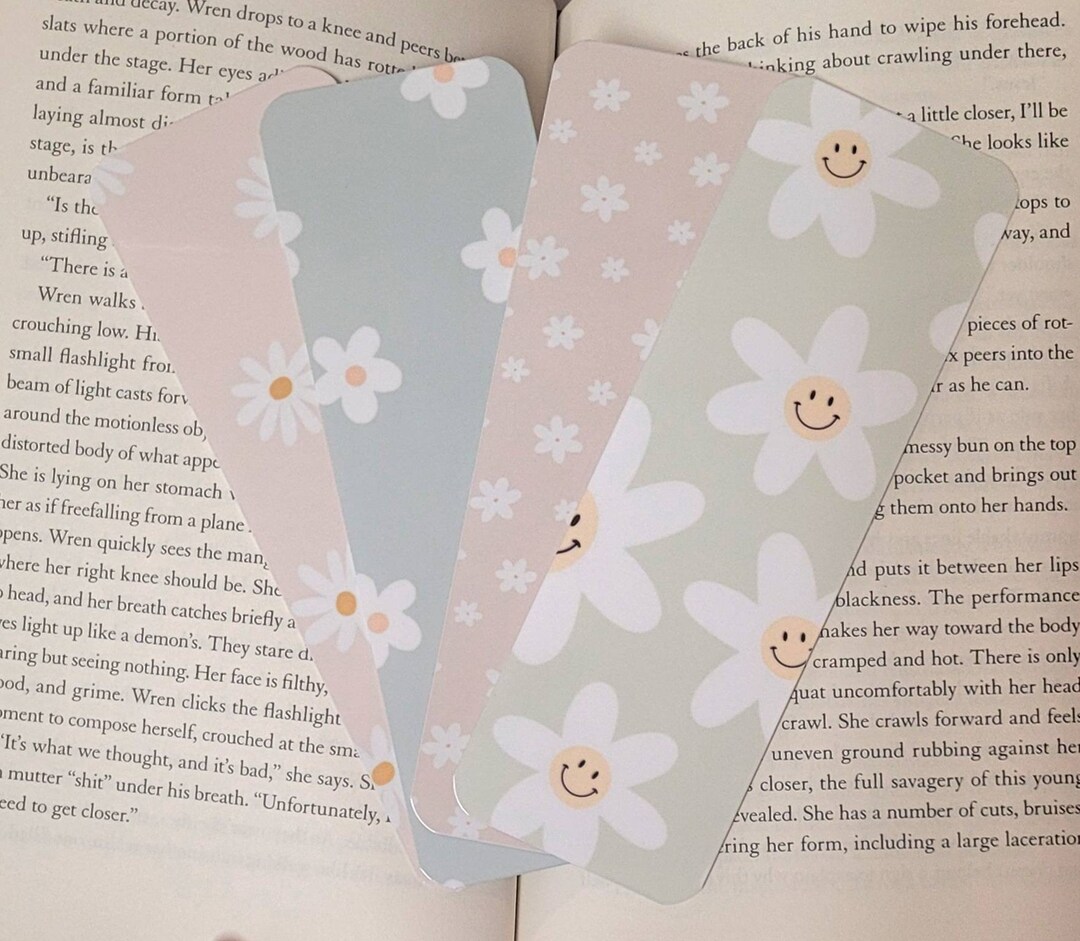 Flower Bookmarks • One Sided • Boho • Laminated • Bookmark • Flower ...