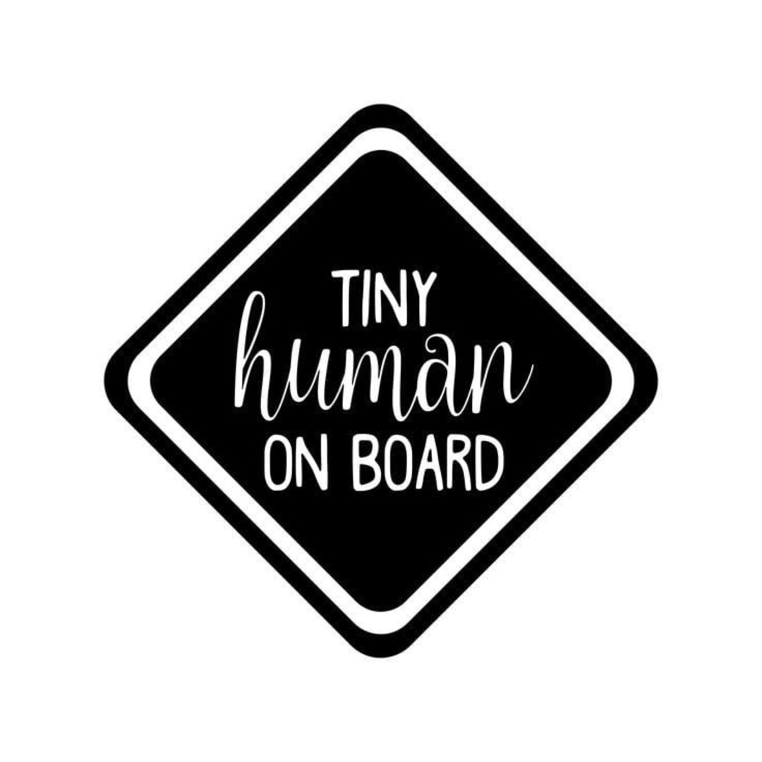 Tiny Human on Board Decal : Car Decal, Baby on Board Sign, Heart Sign ...