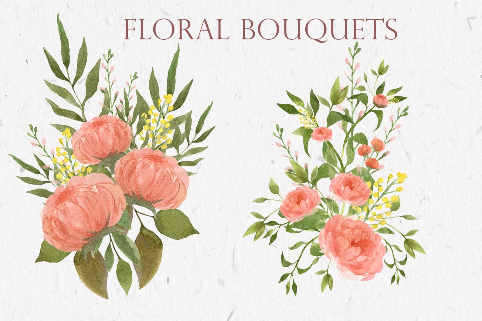 Watercolor Rose and Peony Clipart Floral Clipart Collection ...