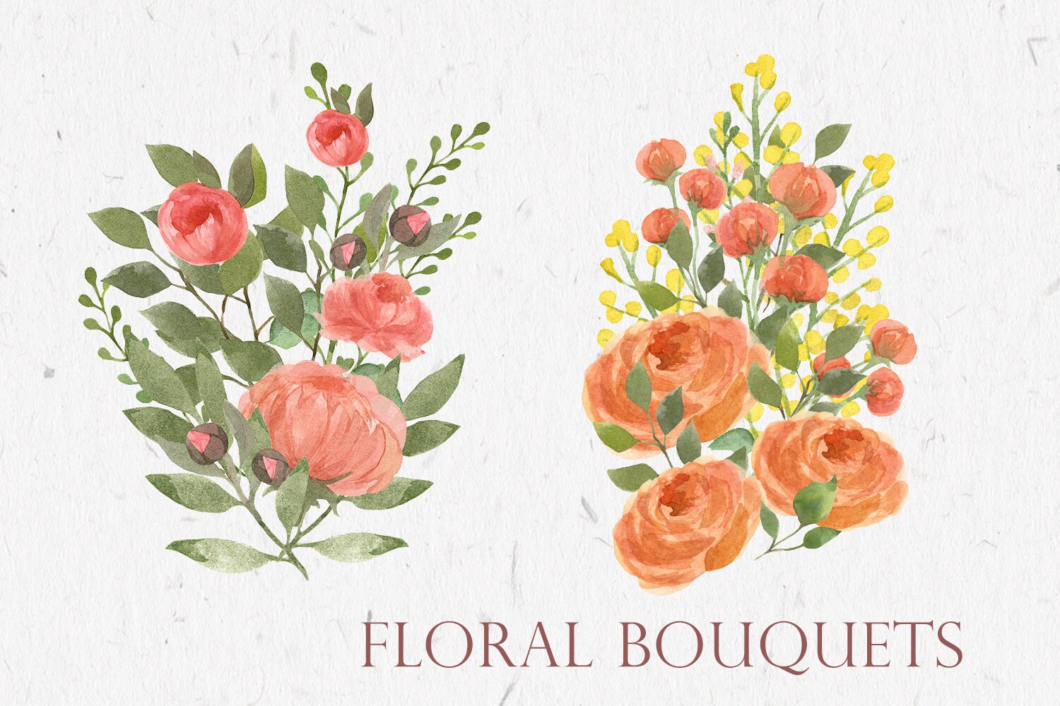 Watercolor Rose and Peony Clipart Floral Clipart Collection ...