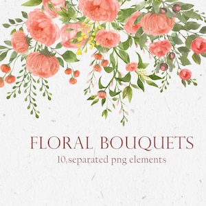 Watercolor Rose and Peony Clipart | Floral Clipart Collection ...