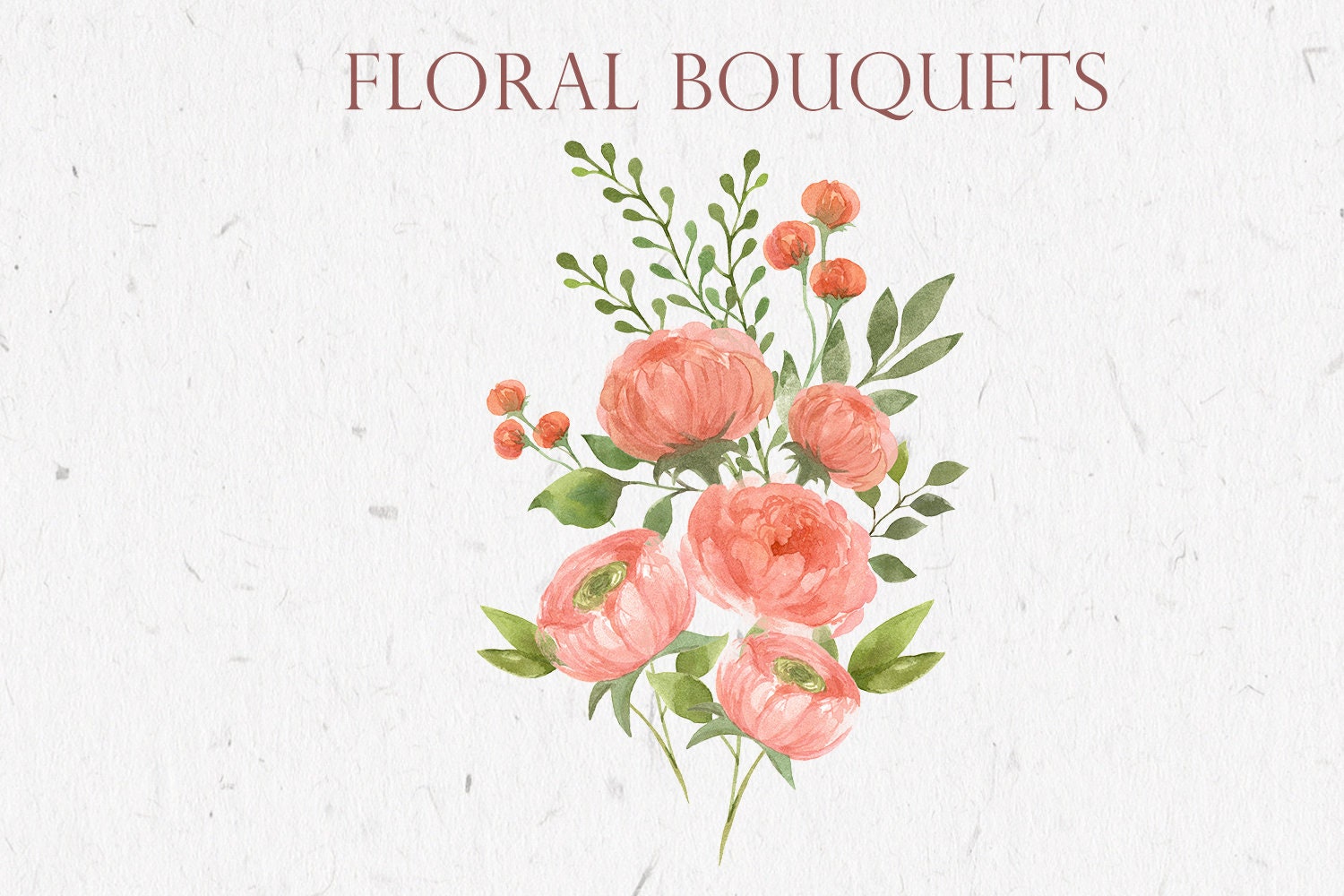 Watercolor Rose and Peony Clipart Floral Clipart Collection ...