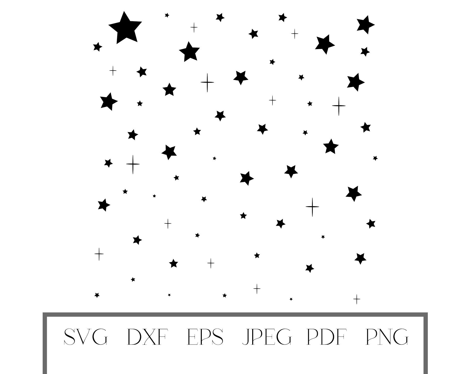 Estrellas SVG, Celestial SVG, Sparkle SVG, Star Vector - Etsy México