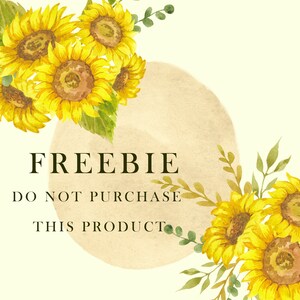 FREEBIE Sunflower Watercolor Clipart Sunflower Bouqet - Etsy