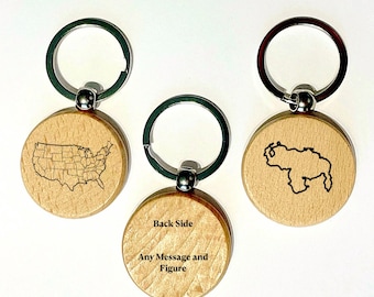 Country Map Keychain - Etsy