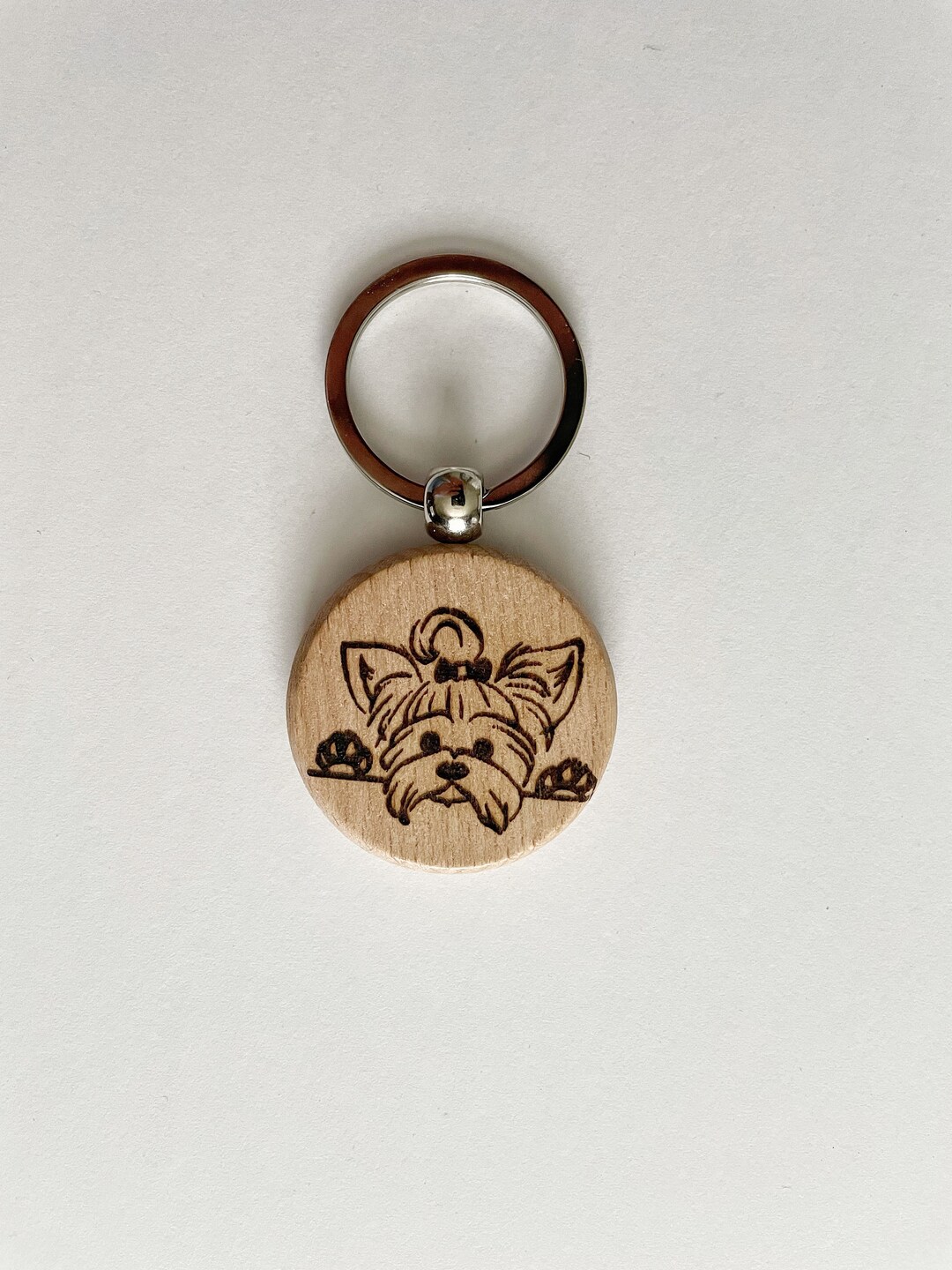Personalized Yorkie Wood Keychain, Yorkie Keychain, Yorkie Mom Gift ...
