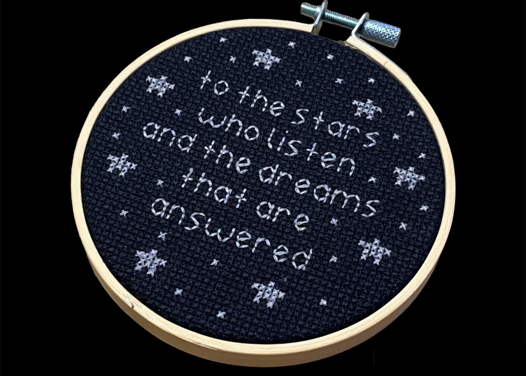 To the Stars Who Listen and the Dreams That Are Answered Cross Stitch ...