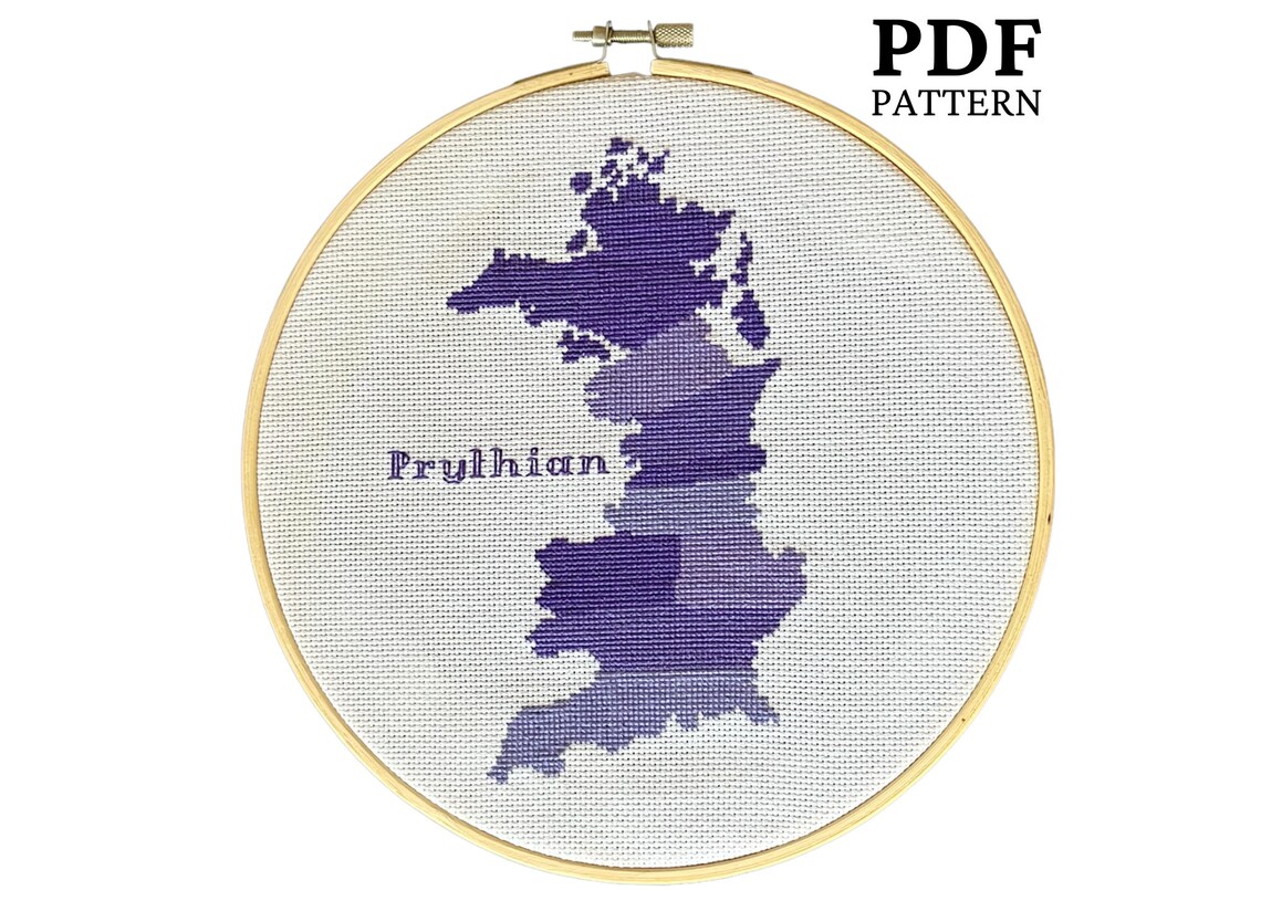 PDF ONLY - Prythian Map Cross Stitch Pattern Digital Download - ACOTAR ...