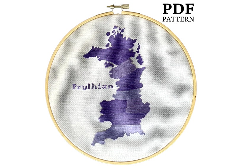 PDF ONLY - Prythian Map Cross Stitch Pattern Digital Download - ACOTAR ...