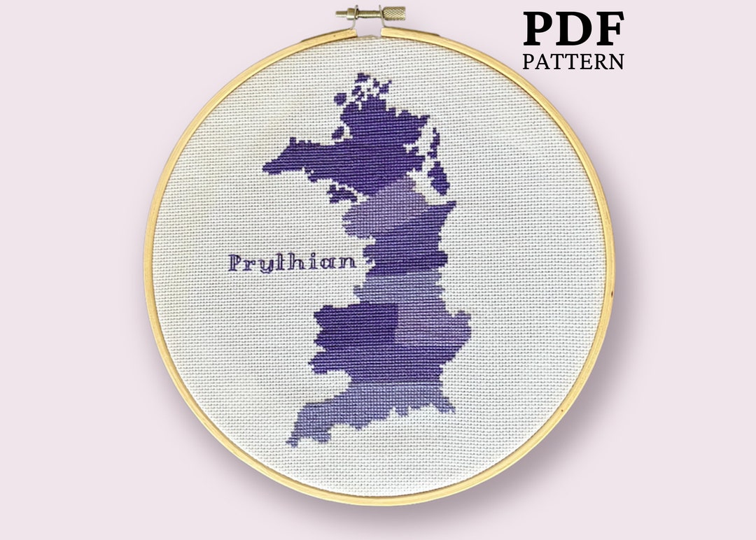PDF ONLY - Prythian Map Cross Stitch Pattern Digital Download - ACOTAR ...
