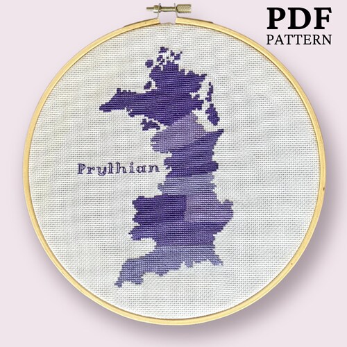 PDF ONLY Prythian Map Cross Stitch Pattern Digital Download - Etsy