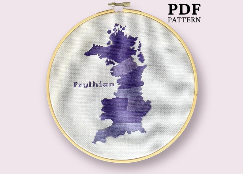 PDF ONLY - Prythian Map Cross Stitch Pattern Digital Download - ACOTAR ...