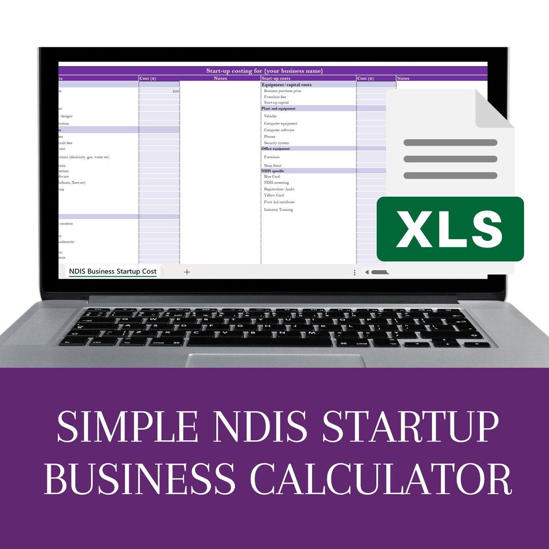 NDIS Business Startup Cost Spreadsheet | Start up Pricing | Checklist ...