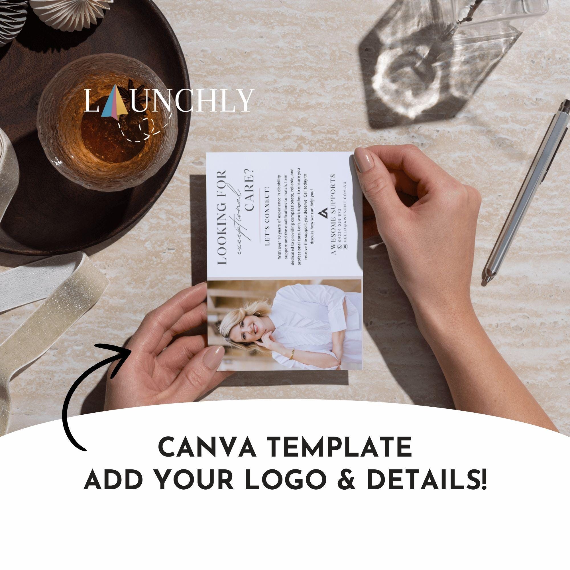 NDIS Support Worker Flyer | Canva Template | Editable Digital Download ...