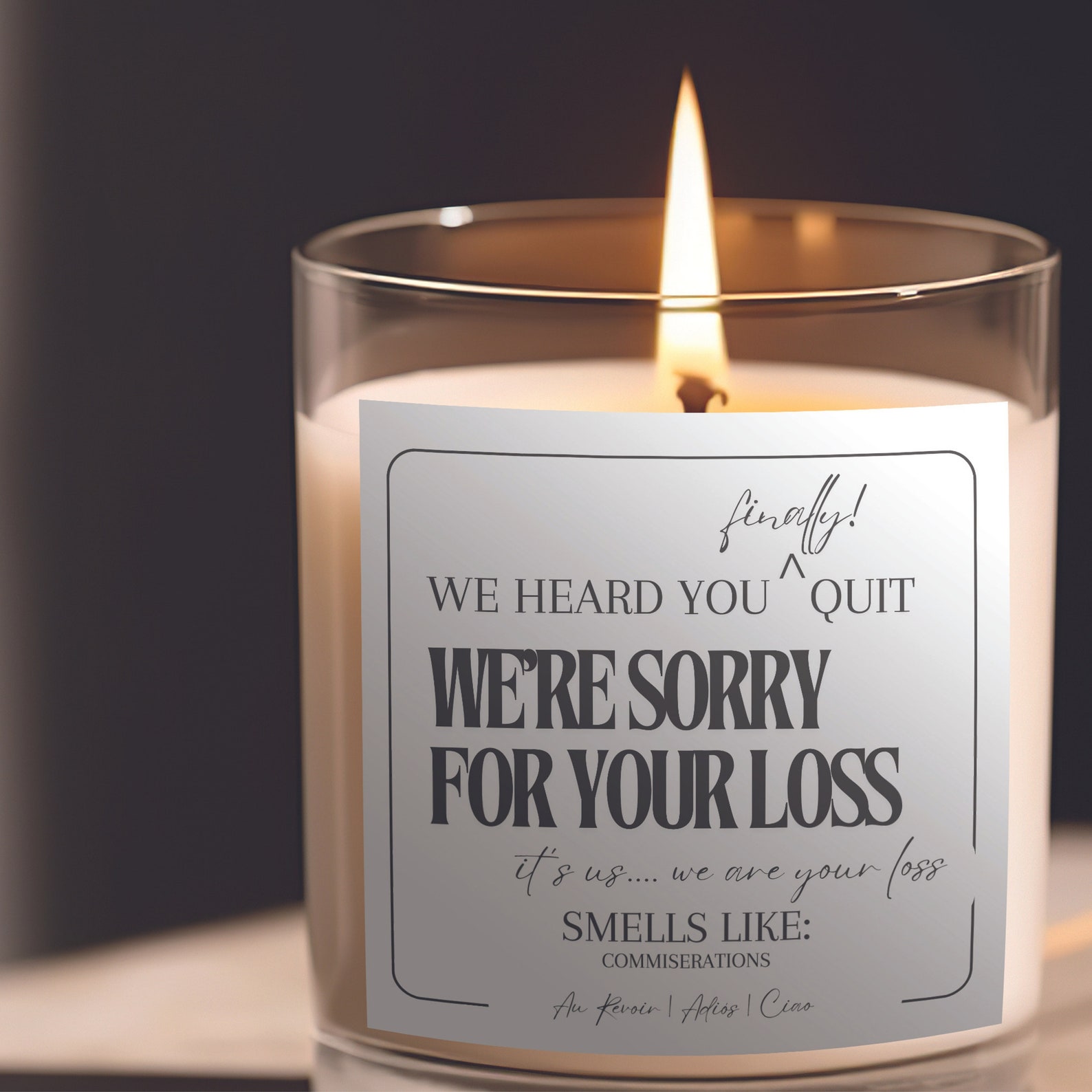 Label Sticker for Candles | Funny Coworker Quit or Leaving Retirement ...