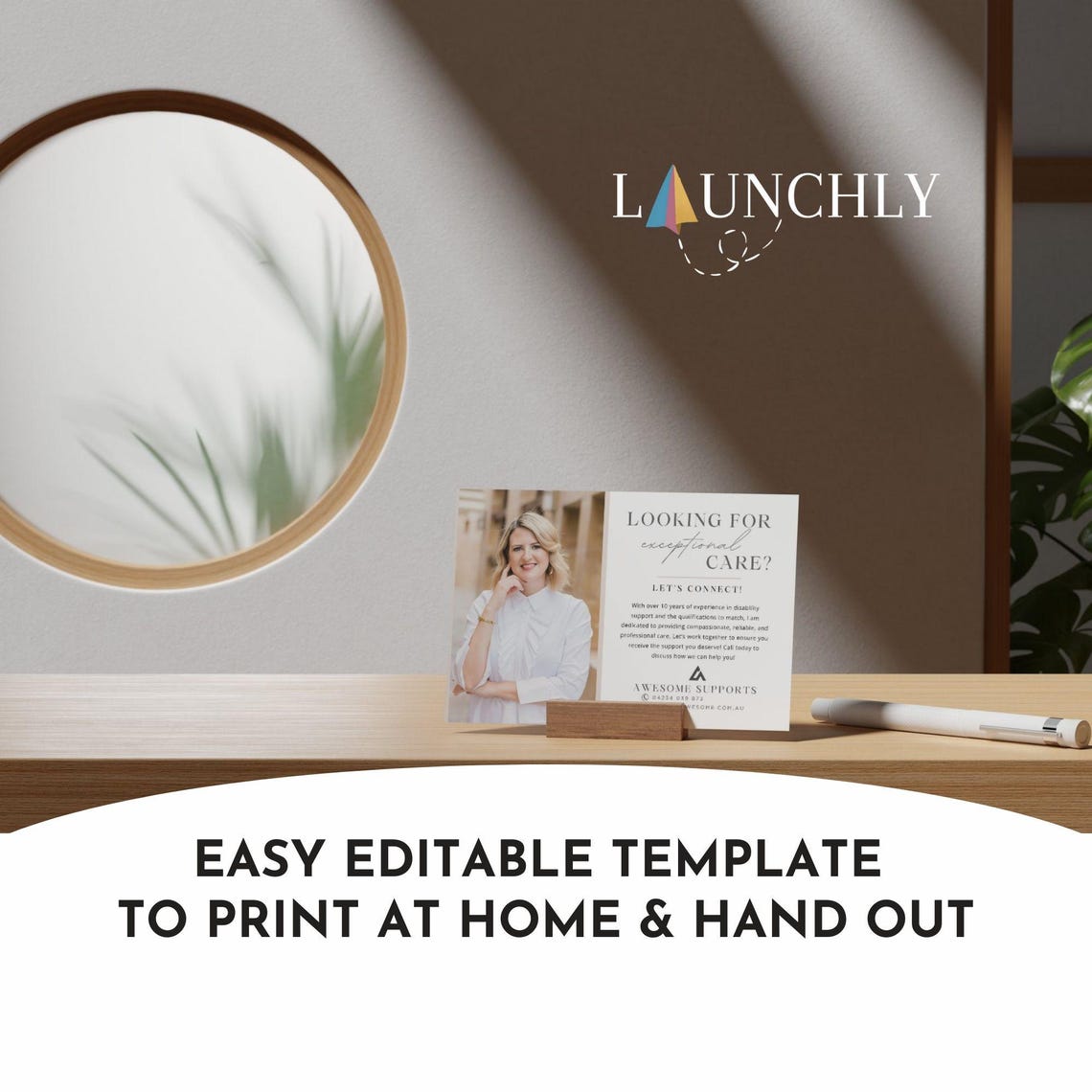 NDIS Support Worker Flyer | Canva Template | Editable Digital Download ...