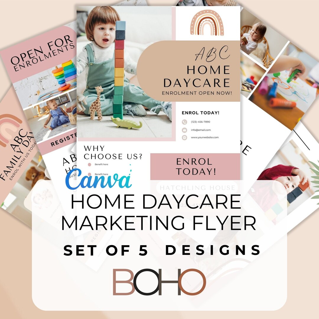 Home Daycare Flyer | Daycare Flyer Template | Daycare Advertising ...