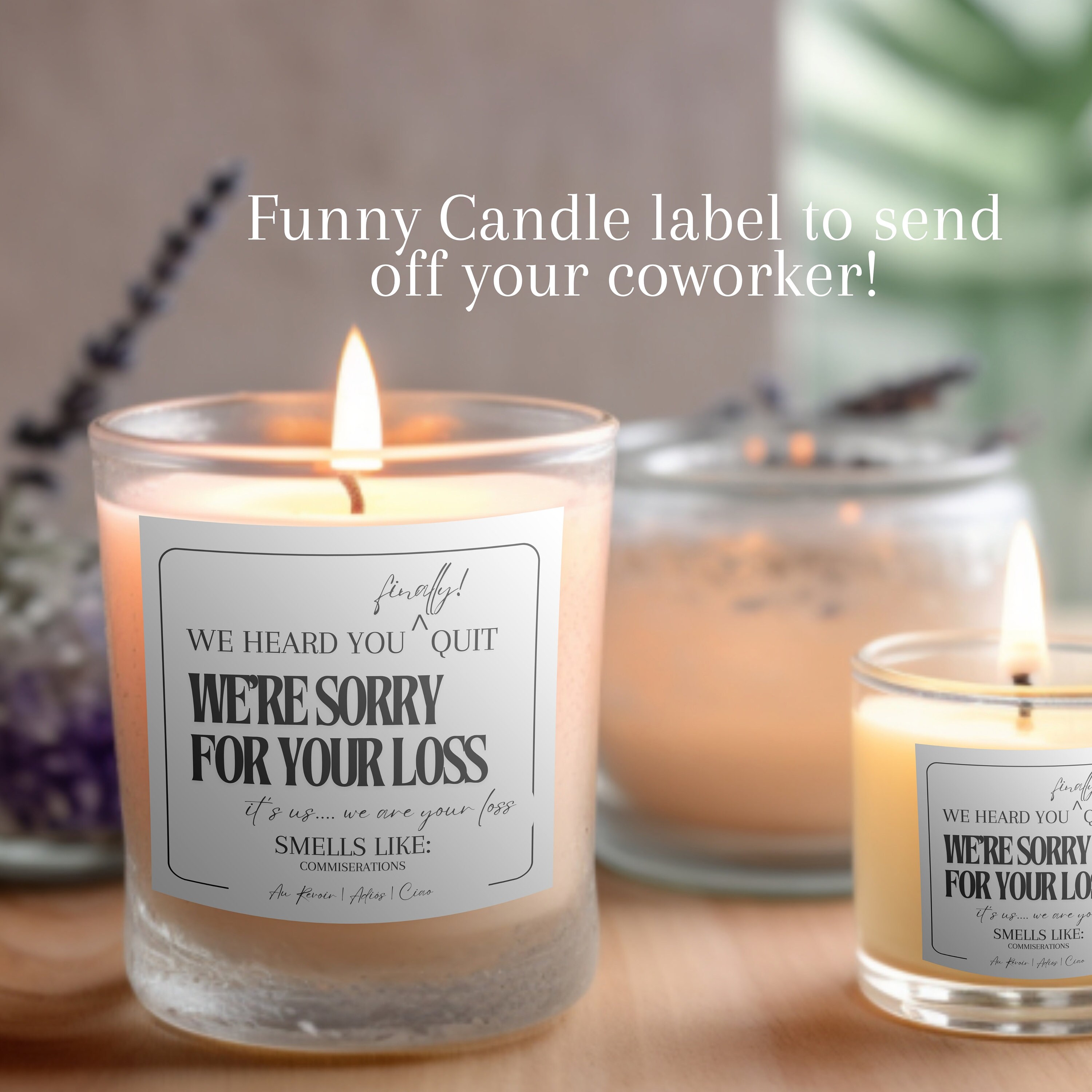 Label Sticker for Candles | Funny Coworker Quit or Leaving Retirement ...