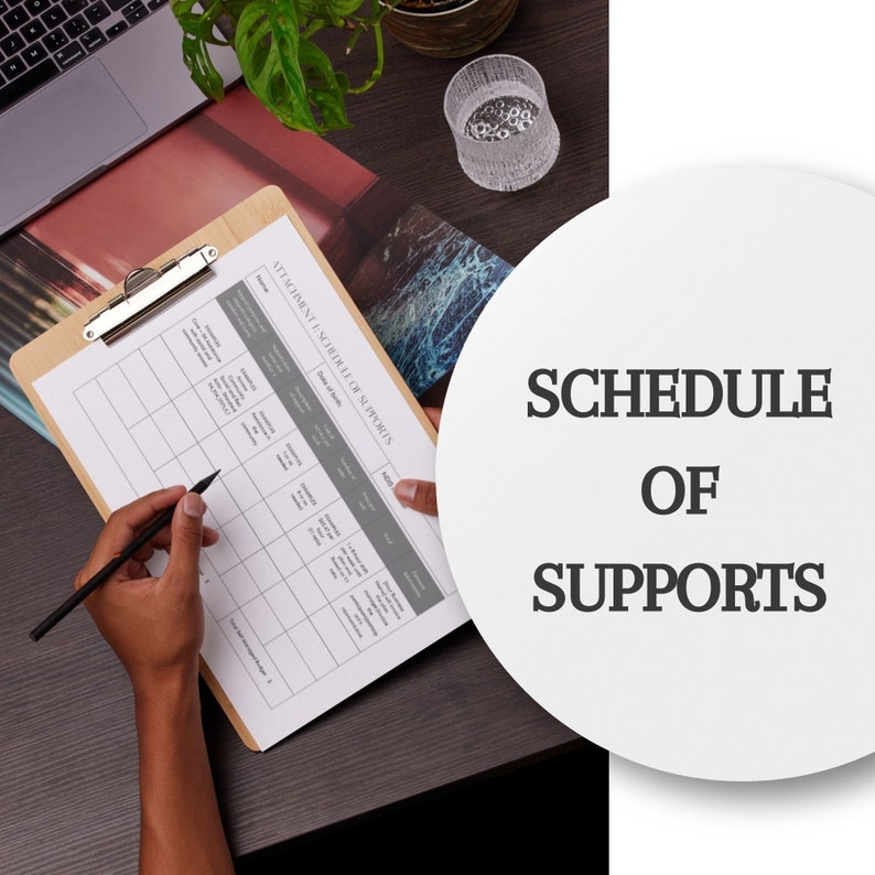 Service Agreement Schedule of Supports NDIS Support Work Agency Canva ...