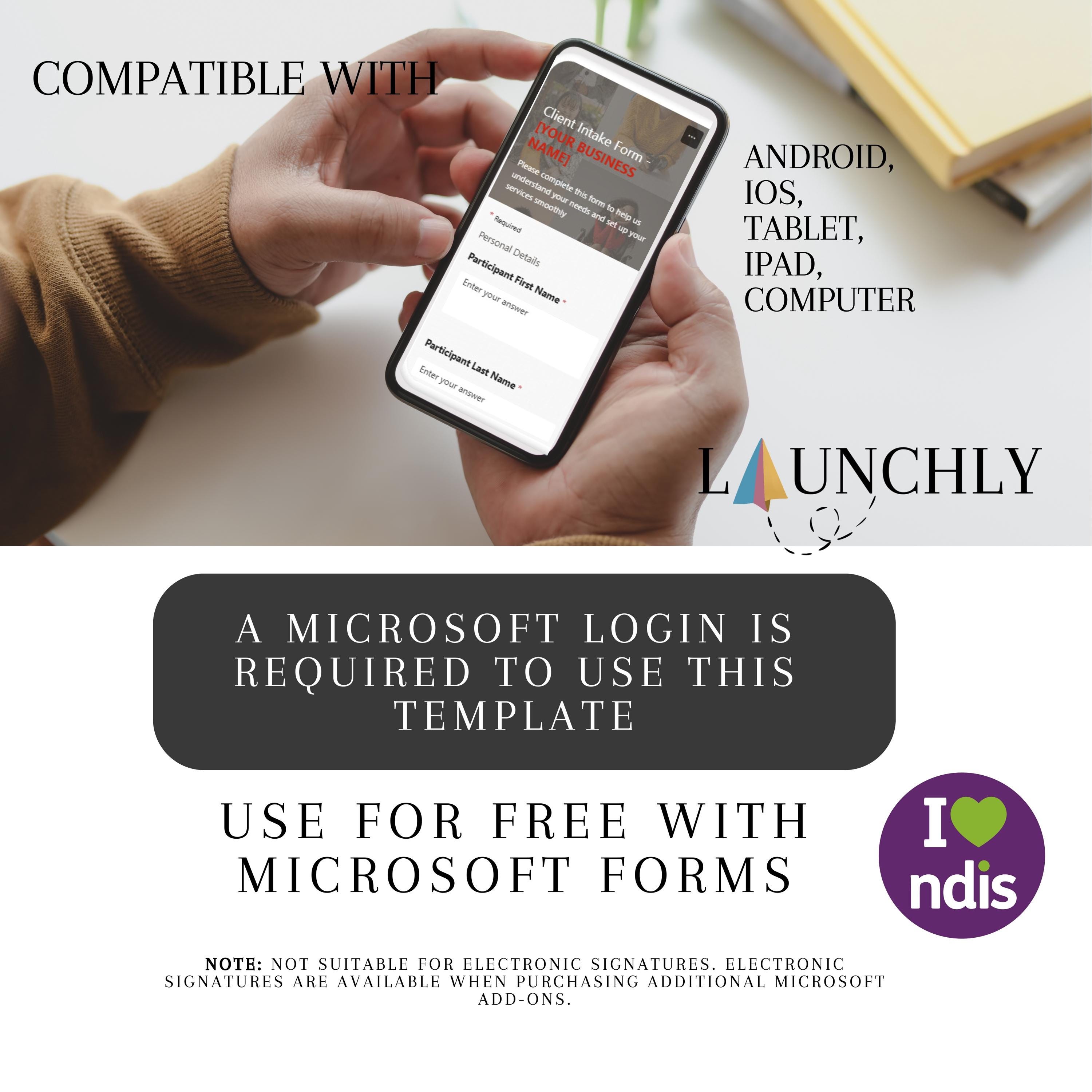 NDIS Client Intake Onboarding Microsoft Forms Template for Service ...
