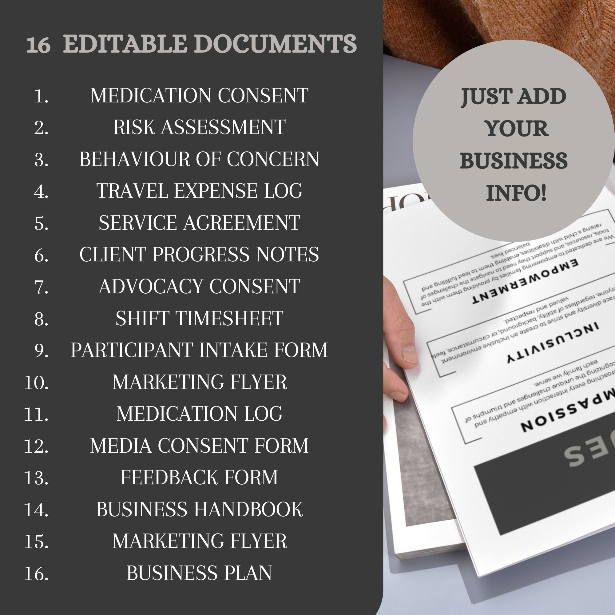 NDIS Business Starter Bundle BOLD Pack Design Support Worker Disability ...