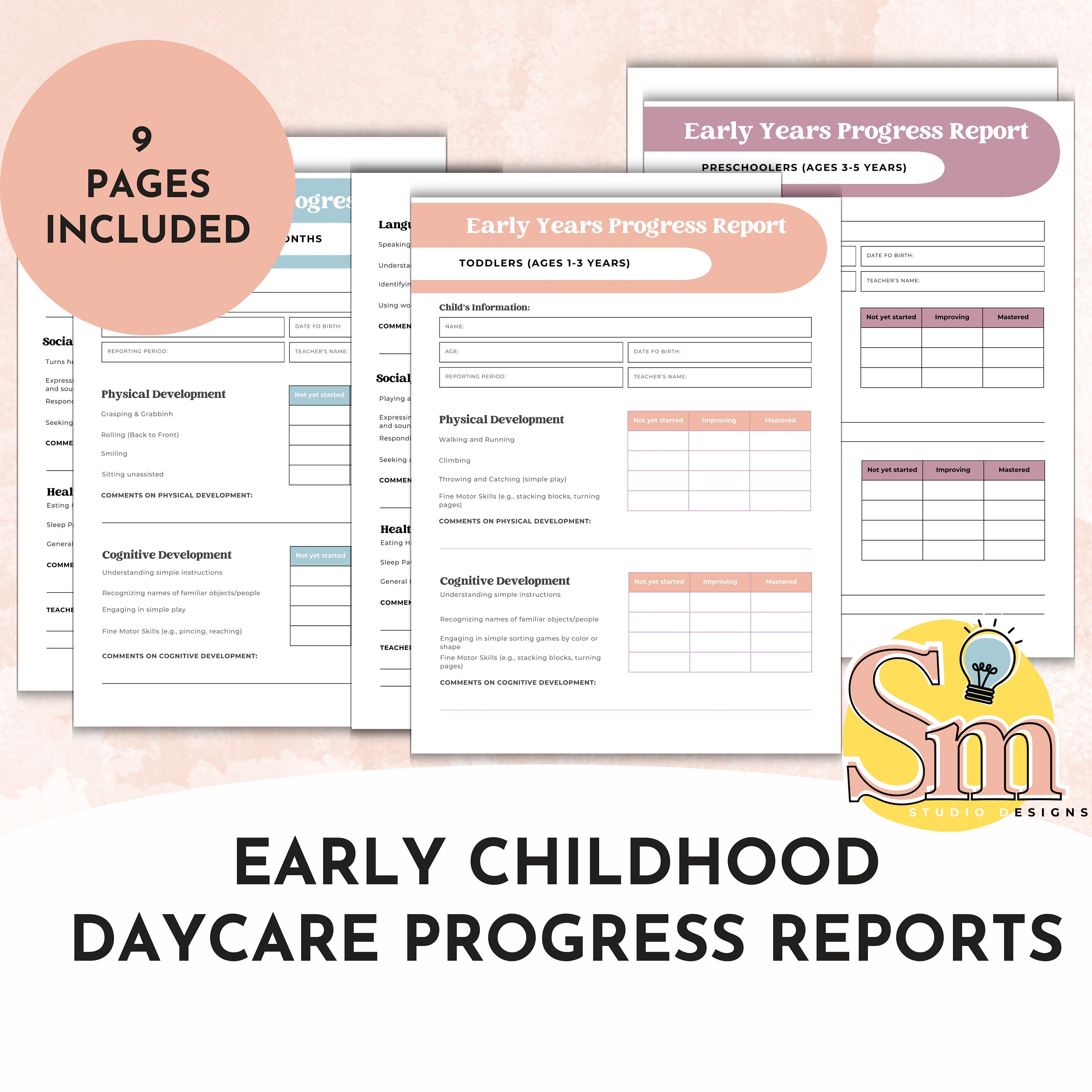 Daycare Babies to Preschool Progress Report Bundle | Preschool Learning | Weekly Report | Child ...