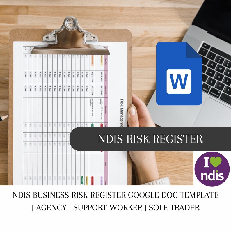NDIS Risk Register Business Assessment Google Doc | Disability Worker ...