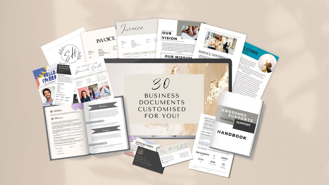 NDIS Custom Business Document and Design Pack | Done for You | Support ...