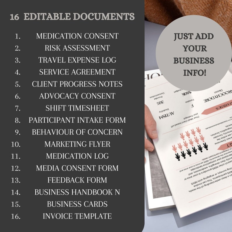 NDIS Business Starter Bundle Support Worker Disability Support Forms ...