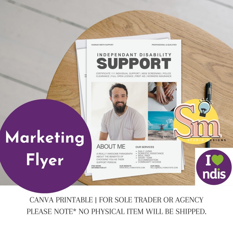 NDIS Business Bundle Business Support Work Agency Canva Template for ...