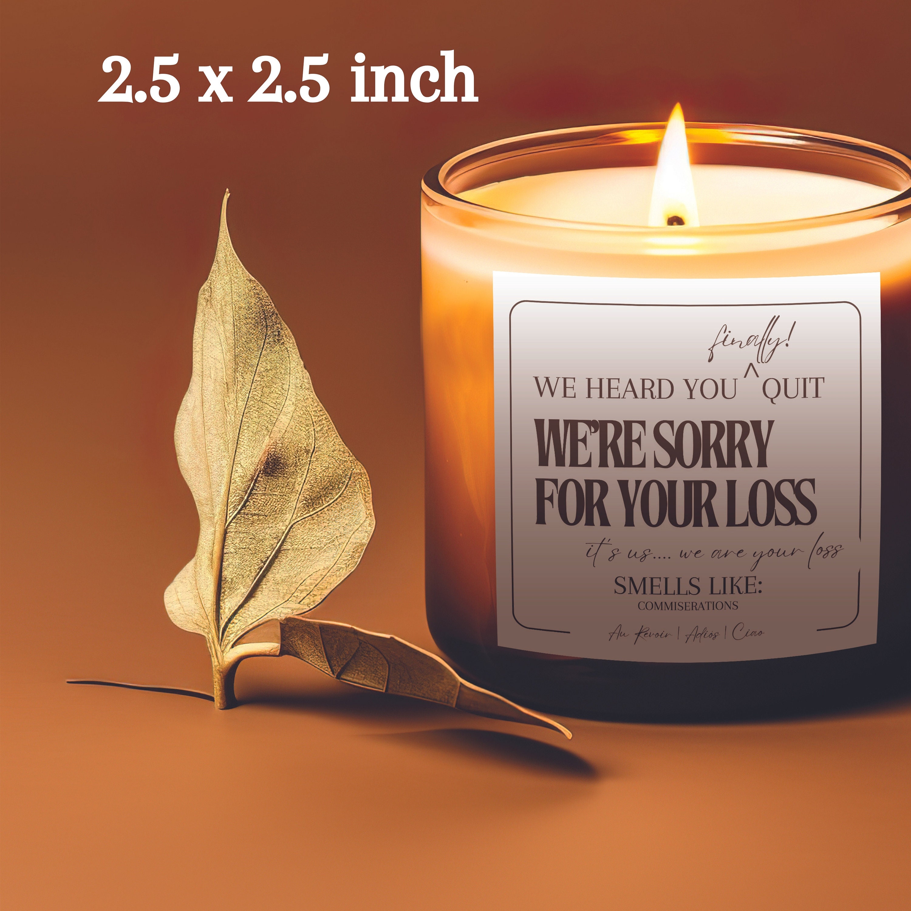 Label Sticker for Candles | Funny Coworker Quit or Leaving Retirement ...