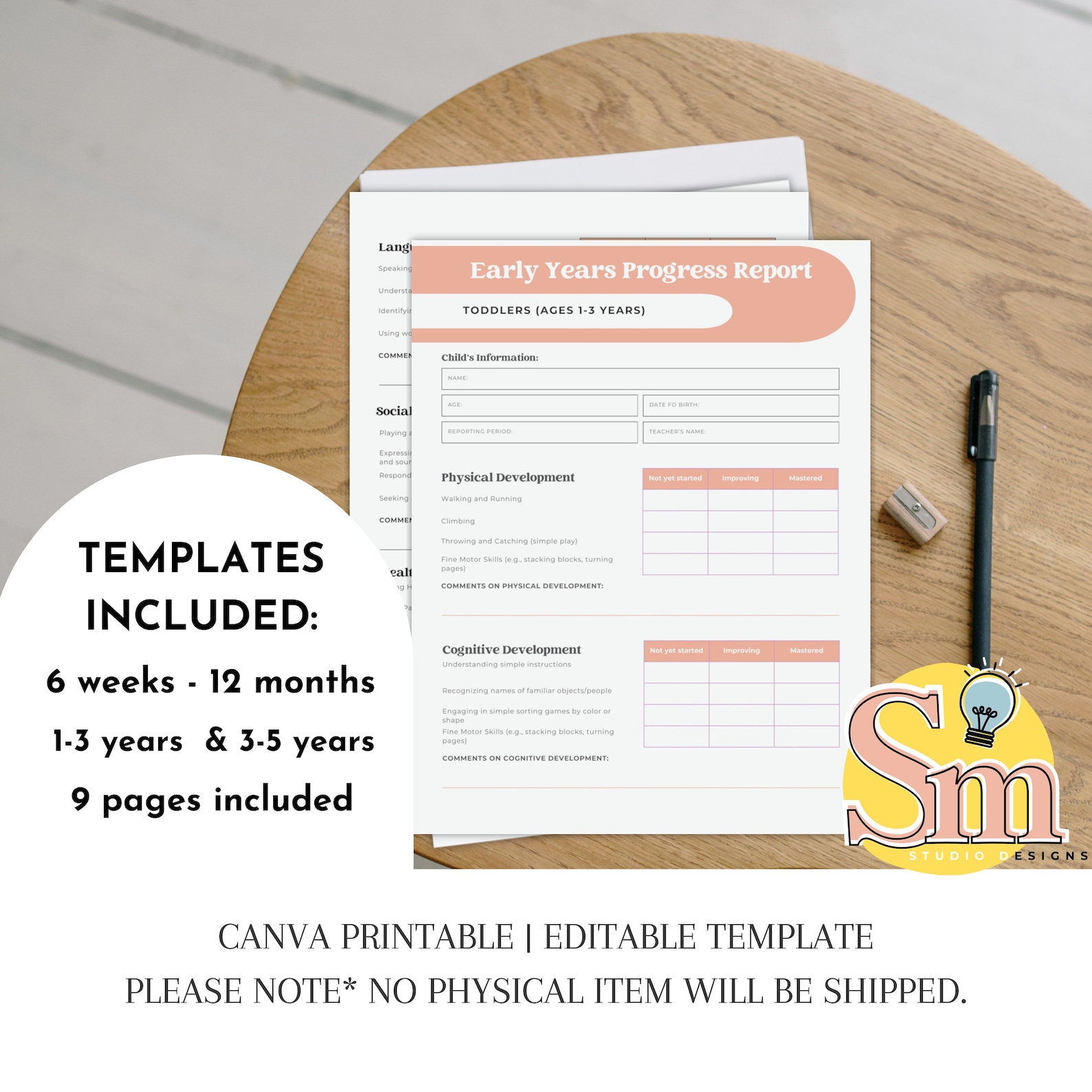 Daycare Babies to Preschool Progress Report Bundle | Preschool Learning ...