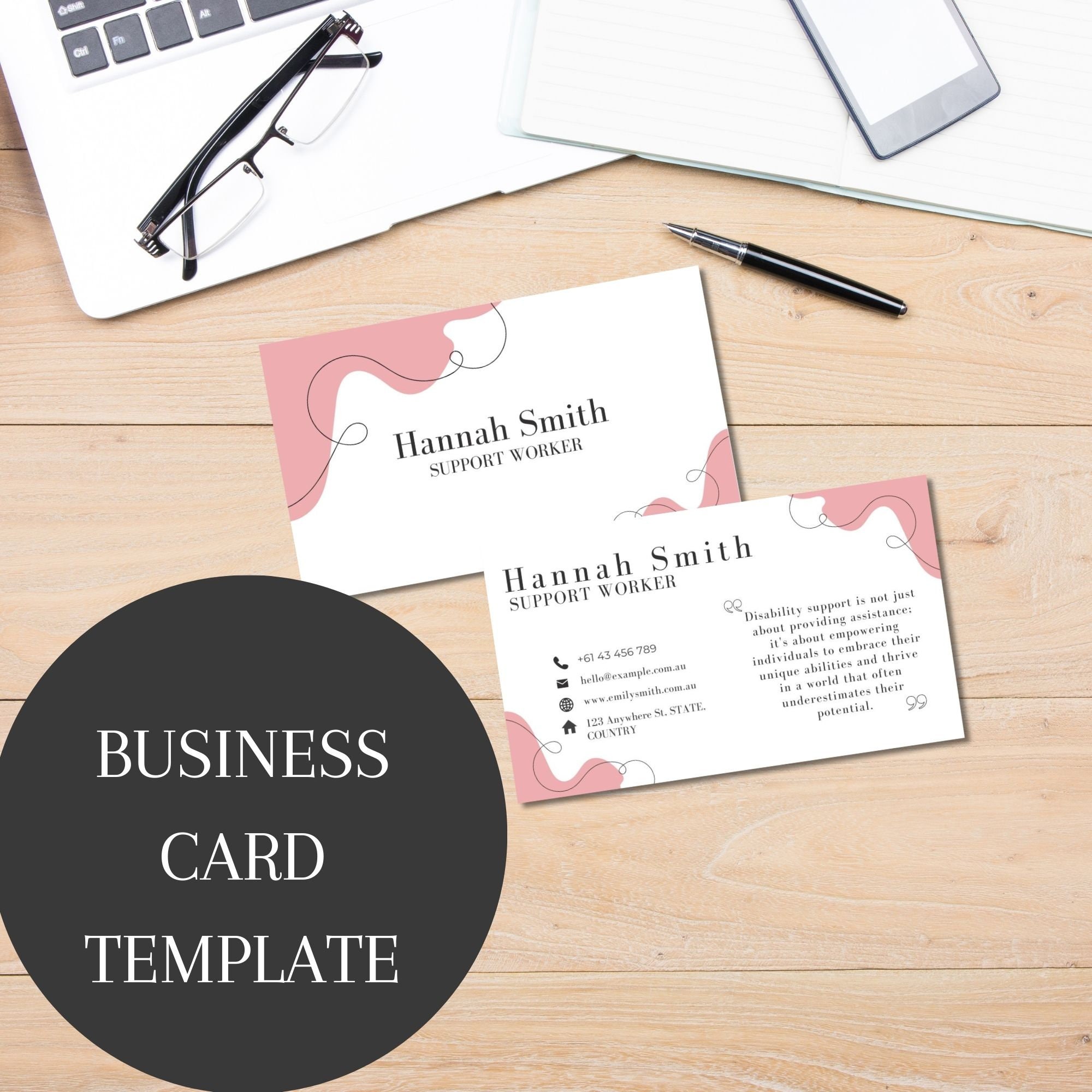 NDIS Business Bundle Business Support Work Agency Canva Template for ...