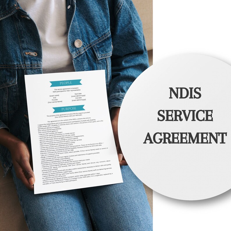 Service Agreement Schedule of Supports Teal Contract NDIS Support Work ...