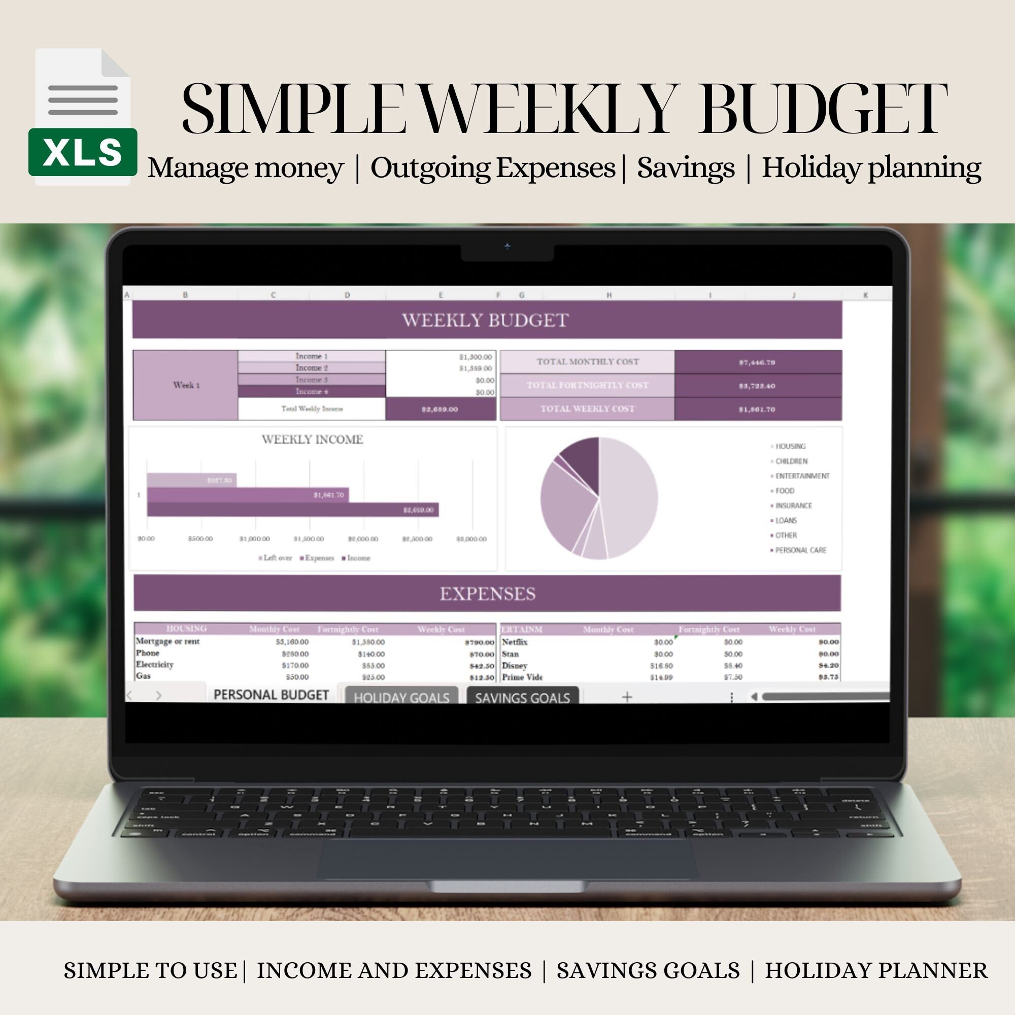 Weekly Budget Planner Google Sheets Budget Spreadsheet Excel Weekly ...