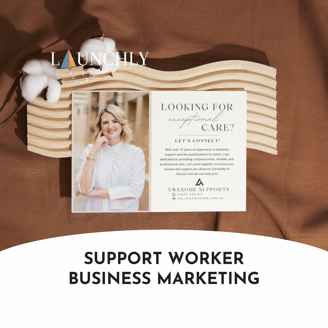 NDIS Support Worker Flyer | Canva Template | Editable Digital Download ...