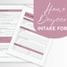 Home Daycare Childcare Client Intake Form Template | Childcare Provider ...